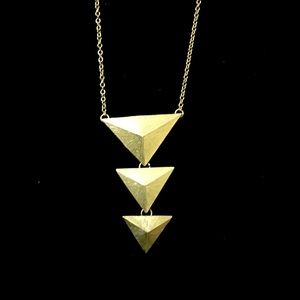 Jewelry | Gold Layered Cascading Triangle Necklace | Poshmark